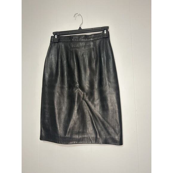 Maxima | Skirts | Vintage Size 6 Maxima Black Leather Skirt Y2k 9s ...